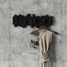 Černý plastový nástěnný věšák Sticks – Umbra