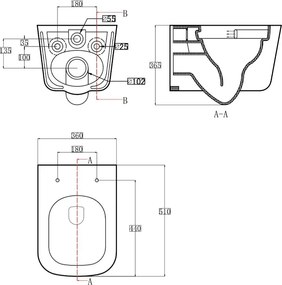 BPS-koupelny Podomítkový modul Geberit DuoFix s WC mísou VA-WH-TR-02 + ovládací tlačítko Delta 30 chrom