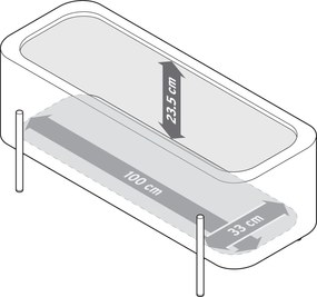 Tchibo - Lavice s truhlou - barva: černá