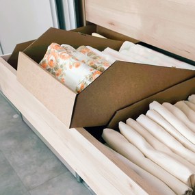 KARTON PAK Úložné boxy na oblečení, organizéry do skříně BÍLÝ KARTON 30x54cm