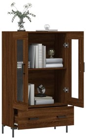 Skříň highboard hnědý dub 69,5 x 31 x 115 cm kompozitní dřevo - Default Title