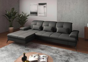 XXXLutz ROHOVÁ SEDAČKA, textil, kůže, antracitová Sit & More - Sedací soupravy - 000144011750