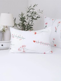 MK Lůžkoviny Mušelínový povlak na polštář 40 x 60 cm - Vlčí máky bílé