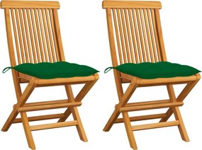 vidaXL Zahradní židle s mi poduškami 2 ks masivní teak [3062480] Barva: antracitová
