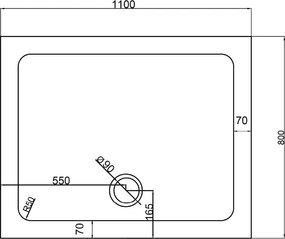BPS-koupelny Posuvné sprchové dveře HYD-PD03C 110 černé/transparent pro instalaci do niky + vanička HYD-OSV-ST03B 110x80 černá