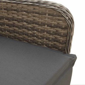 7dílný zahradní bistro set s poduškami šedý polyratan 3277171