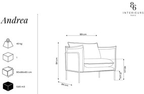 Béžové křeslo Interieurs 86 Andrea
