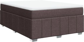 Box spring postel s matrací tmavě hnědá 140x200 cm textil 3285480