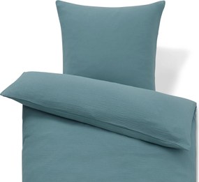 Tchibo - Mušelínové povlečení, modrá, standardní velikost