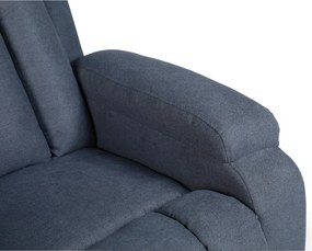 TV křeslo RIVA PLUS s elektrickým polohováním — látka, šedá, nosnost 130 kg