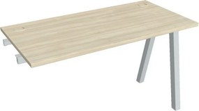 Hobis Kancelářský stůl k řetězení Hobis UE A 1200R, deskaakát, bílá RAL 9016