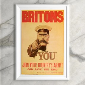 Retro plakát Britové, připojit se k armádě se zelenou