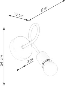 Sollux Lighting Nástěnné svítidlo EMBER černé