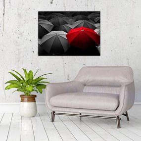 Skleněný obraz otevřených deštníků (70x50 cm)