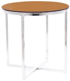 Konferenční stolek Celena (jantarová + chromová). 1050075