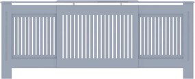 Kryt radiátoru 2 ks Šedá 205 x 20,5 x 81,5 cm Kompozitní dřevo 3403239