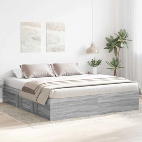 Rám postele šedý sonoma 180 x 200 cm Super King Size 3203885