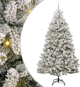 Umělý vánoční stromeček 210 cm 300 LED Teplá bílá PVC a ocel 3395759