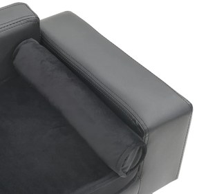 vidaXL Marketos Pohovka pro psy šedá 81 x 43 x 31 cm plyš a umělá kůže