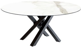 RIFLESSI - Stůl SHANGAI s kruhovou keramickou deskou