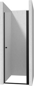 Deante Kerria Plus, 1-křídlé sprchové dveře 80x200 cm, 6mm čiré sklo, černý profil, DEA-KTSWN42P