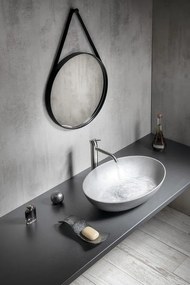 Sapho Sapho, FORMIGO betonové umyvadlo na desku, průměr 39cm, tmavě hnědá, FG315