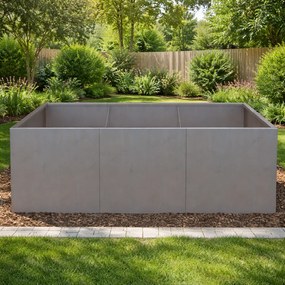 BestBerg Vyvýšený cortenový zahradní záhon  BBGR-640CT / 640 l / 150 x 100 x 43 cm / corten