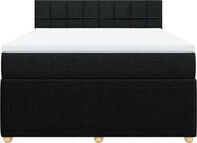 Box spring postel s matrací černá 140 x 190 cm textil 3289753