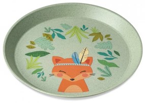 Dětský talíř Connect Plate Harry 20,5 cm Organic zelený KOZIOL