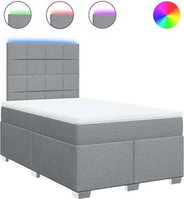 Box spring postel s matrací světle šedá 120 x 200 cm textil 3292755