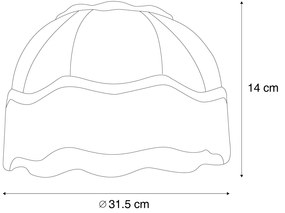Látkové stínidlo béžové s bílým vnitřkem 31,5/15/14 - Heritage