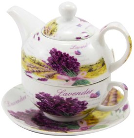 Home Elements čajový set Levandule třídílný 0,34 l + 0,4 l