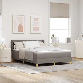 Postel s boxspringem s čelo Taupe 200 x 140 cm textil 3341234