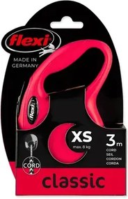 Flexi Classic XS lanko 3m červené / Vodítko