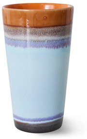 HK living Kameninový hrnek 70's Latte Ash 280 ml, modrá barva, keramika