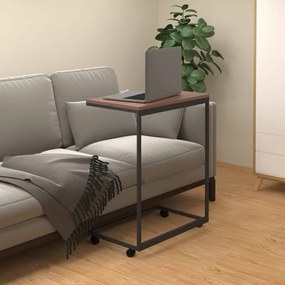 Odkládací stolek s kolečky černý 55x35x70 cm kompozitní dřevo