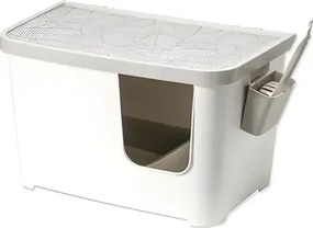 Moderna Casetta Camelia krémová / Toaleta pro kočky s krytem / 75,7 x