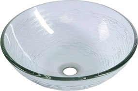 Sapho Sapho, RIPPLE skleněné umyvadlo průměr 42 cm, 2501-18