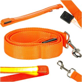 Creative Corner LED svítící vodítko pro psy 2,5x120cm oranžové