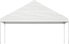 Altán se střechou bílý 4,46 x 5,88 x 3,75 m polyethylen 3155518