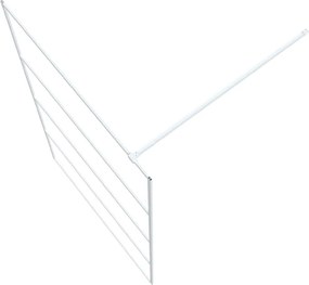 Sprchová zástěna walk-in bílá 115 x 195 cm čiré ESG sklo 152143