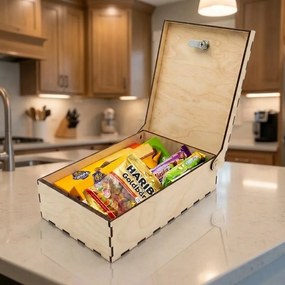 usporadejto.cz Uzamykatelný box se zámkem na sladkosti a neřesti VASKY, 30 x 20 x 10 cm