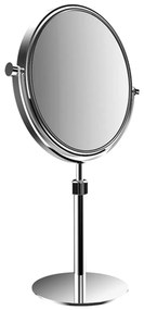 Emco Cosmetic mirrors Pure - Stojící kulaté holící a kosmetické zrcadlo, Ø 201 mm, 5 násobné zvětšování, chrom 109400121