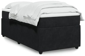 Box spring postel s matrací černá 90x200 cm samet 3285616