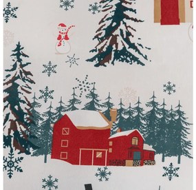 Povlečení z mikrovlákna SNOWY HOUSES bílé Rozměr povlečení: 70 x 90 cm | 140 x 200 cm