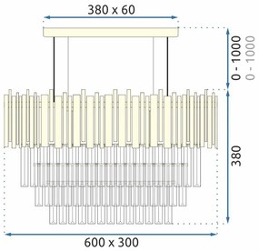 Toolight Závěsné svítidlo Gold 312355