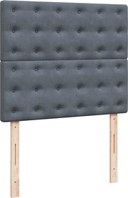 Box spring postel s matrací tmavě šedá 120 x 200 cm samet 3292323