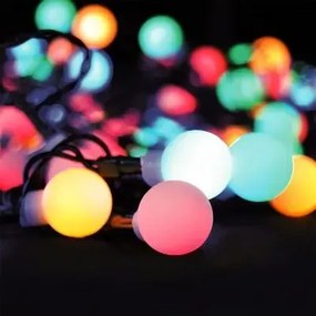 Solight 1V08-RGB LED 2v1 venkovní vánoční řetěz koule / dálkový ovlada