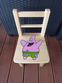 Dětská dřevěná židlička 1ks malovaná - vzor 4