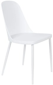 OnaDnes -20% White Label Bílá plastová jídelní židle WLL Pip